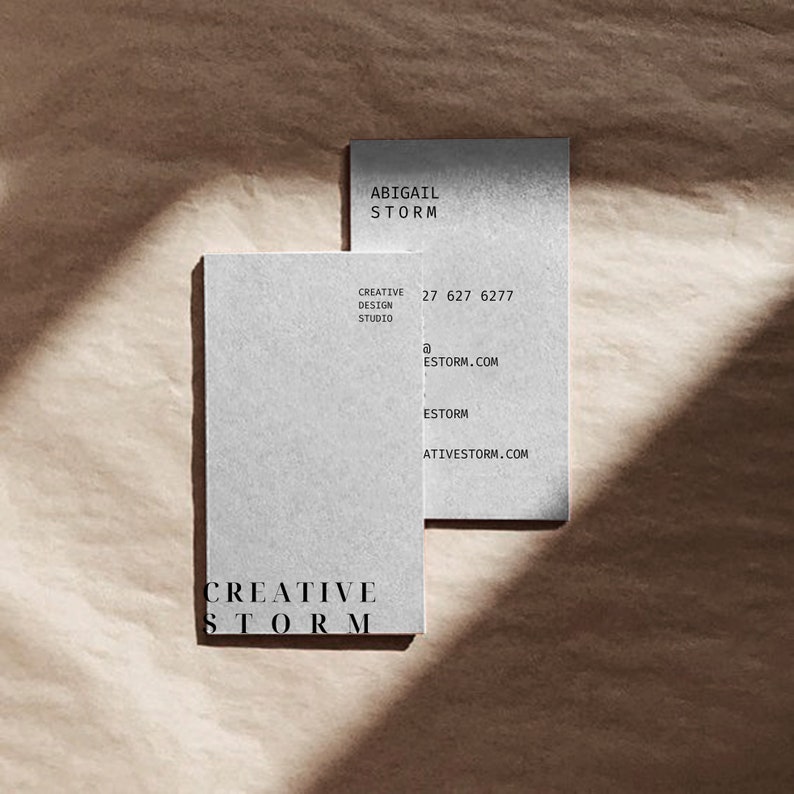 Minimal Business Card Template Name Card Layout DIY Business | Etsy