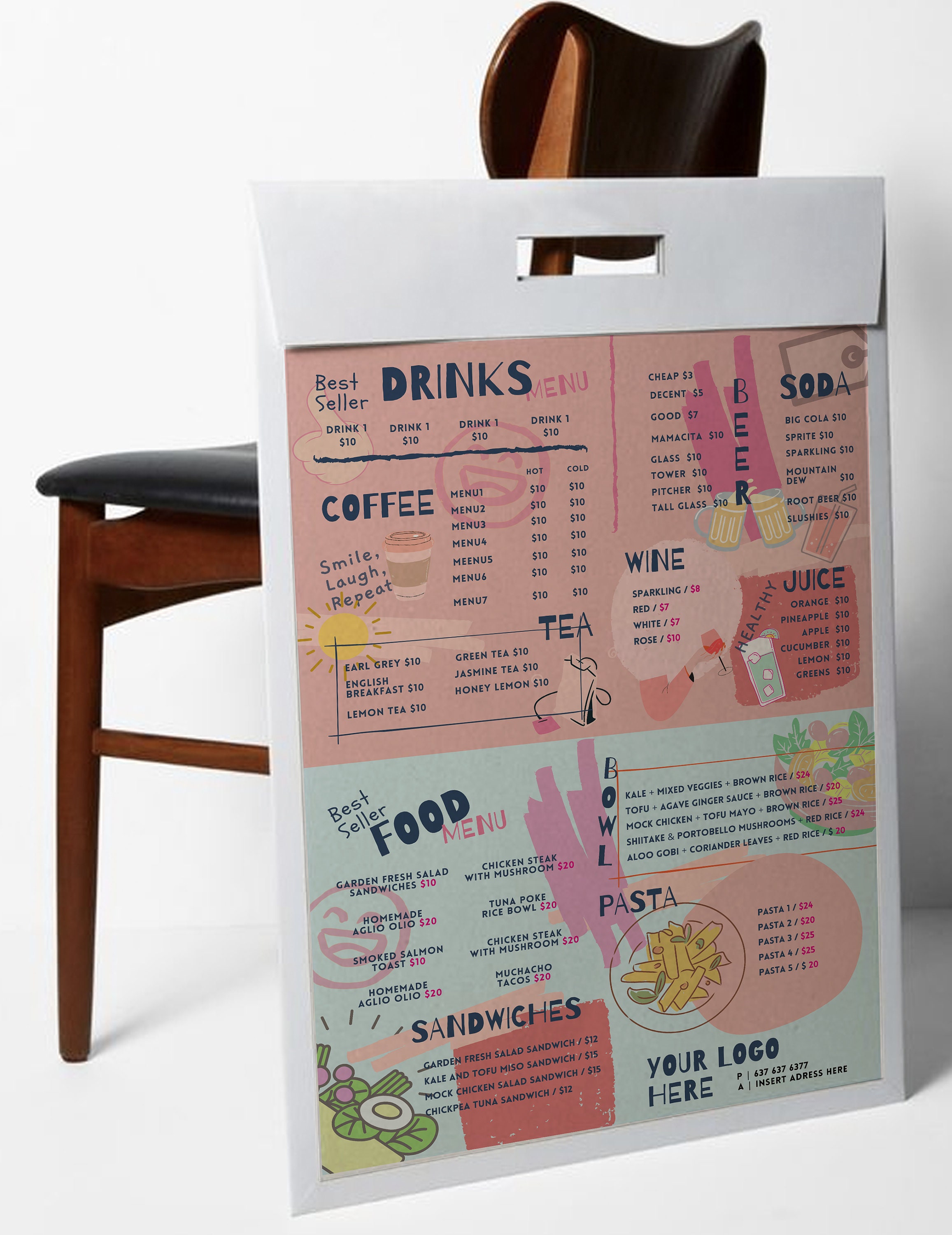 Premade Coffee Shop Menu Template Custom Menu Design | Etsy