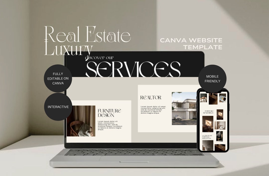 Realtor Canva Website, Real Estate Canva Website, Real Estate Website ...