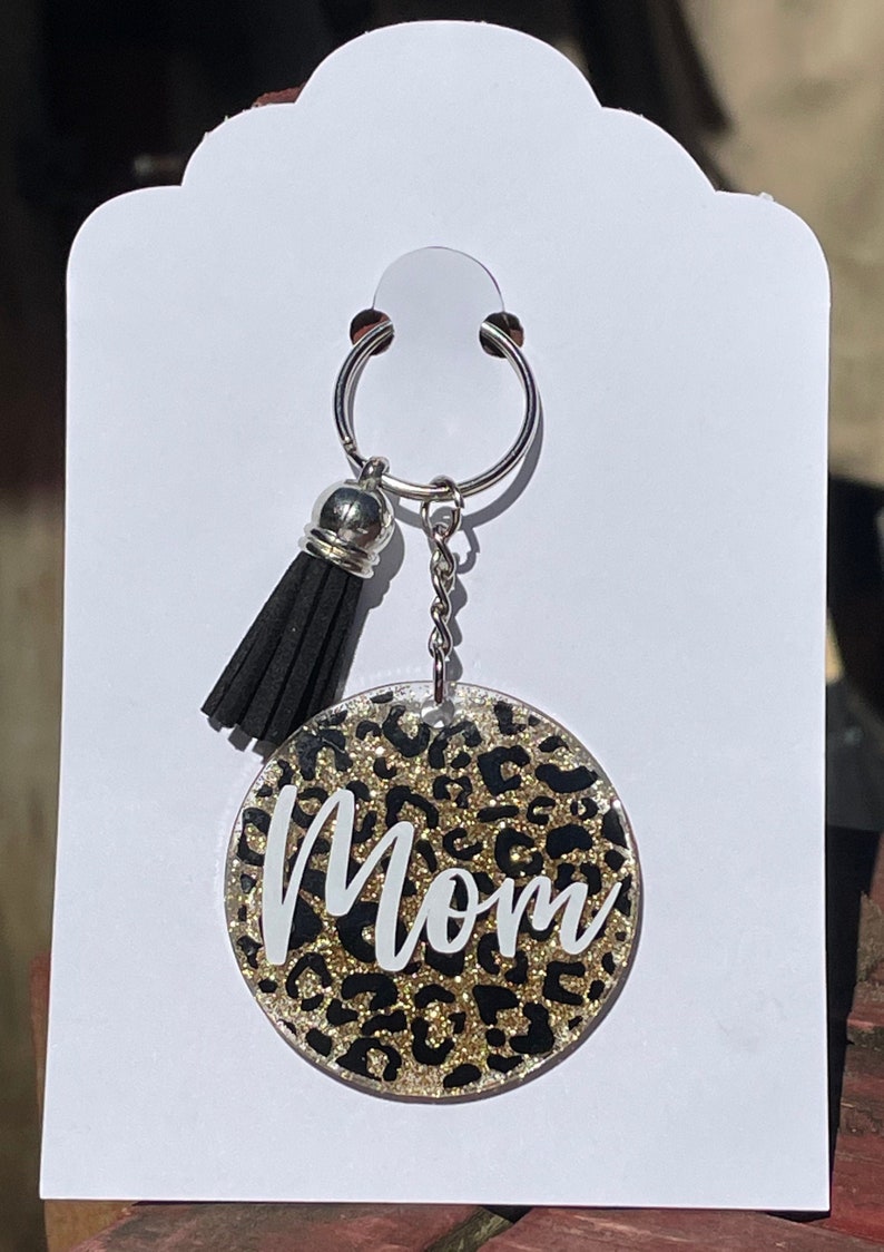 Cheetah Print Keychain With Tassel Cheetah Keychain | Etsy