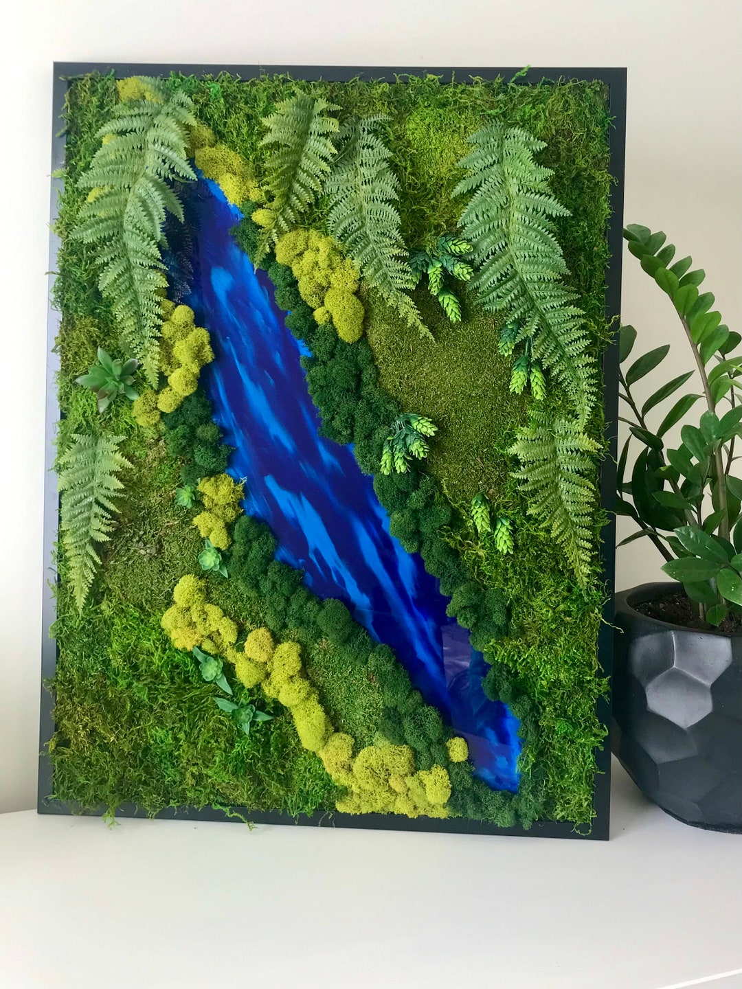 Live Moss Wall Art 32X24, Live Moss Art, Live Wall Art, Living Wall Art ...