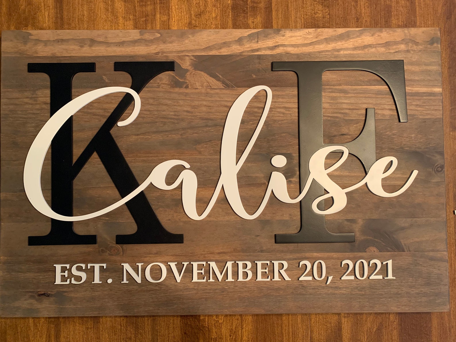 Custom Wedding Sign Layered Wood Wedding Sign Custom 3D Wedding Welcome ...