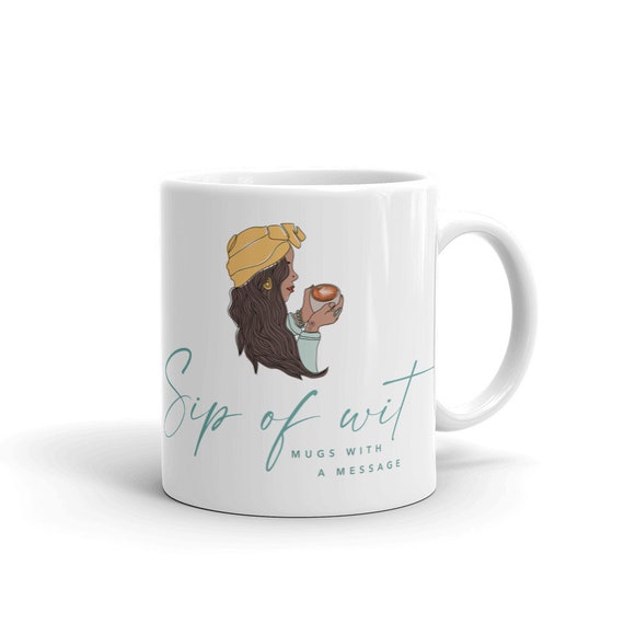 Signature Sip of Wit Mug Brand Custom Intersectional | Etsy