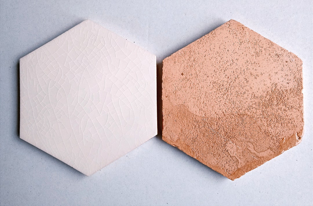 Portugal Azulejo , Handmade Tile, White Plane Tile, HEXA - Pack 25 ...