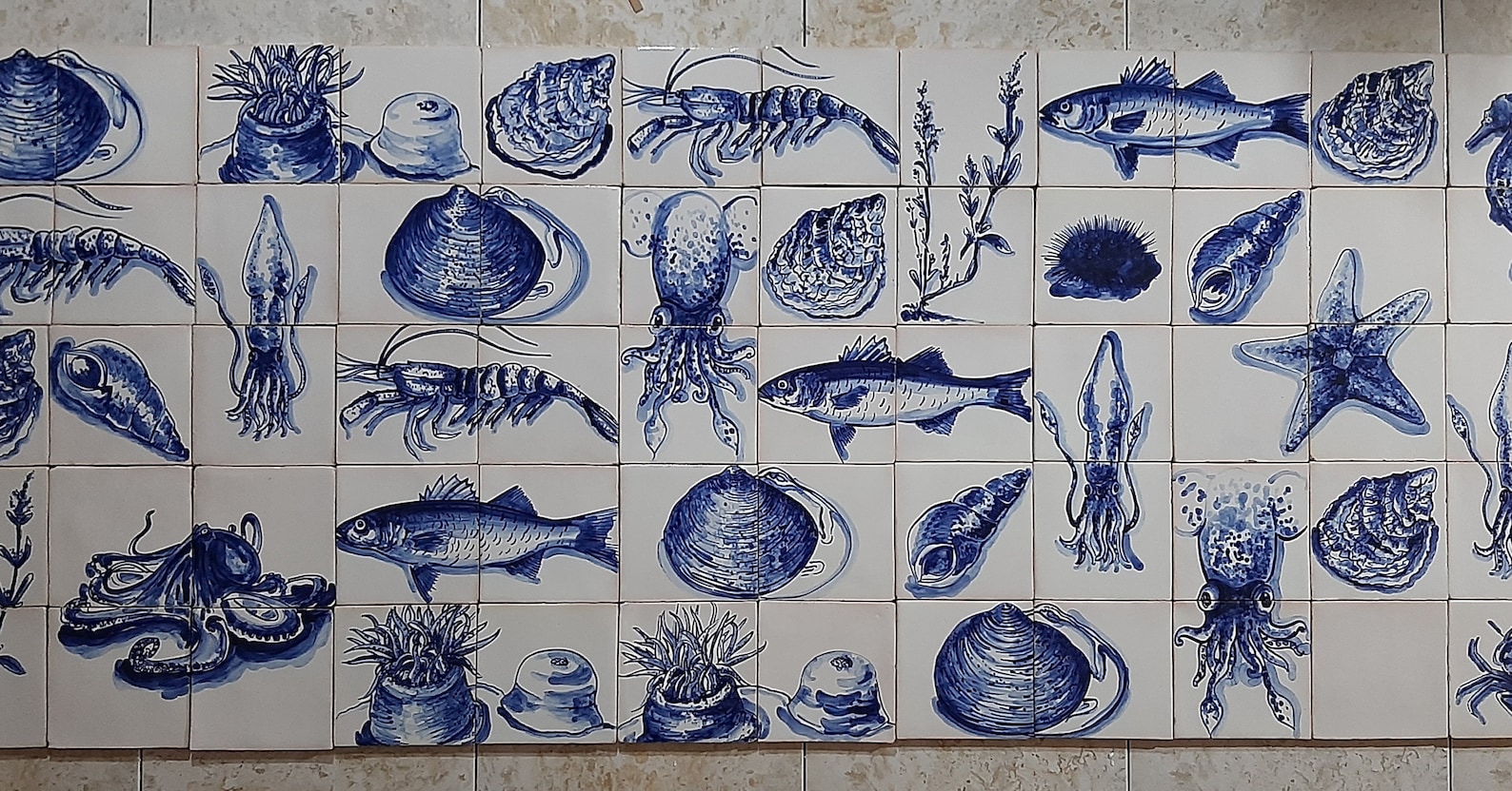Octopus, Tile Panel, Portuguese Tiles, Decorative Tile Panel, Sea ...