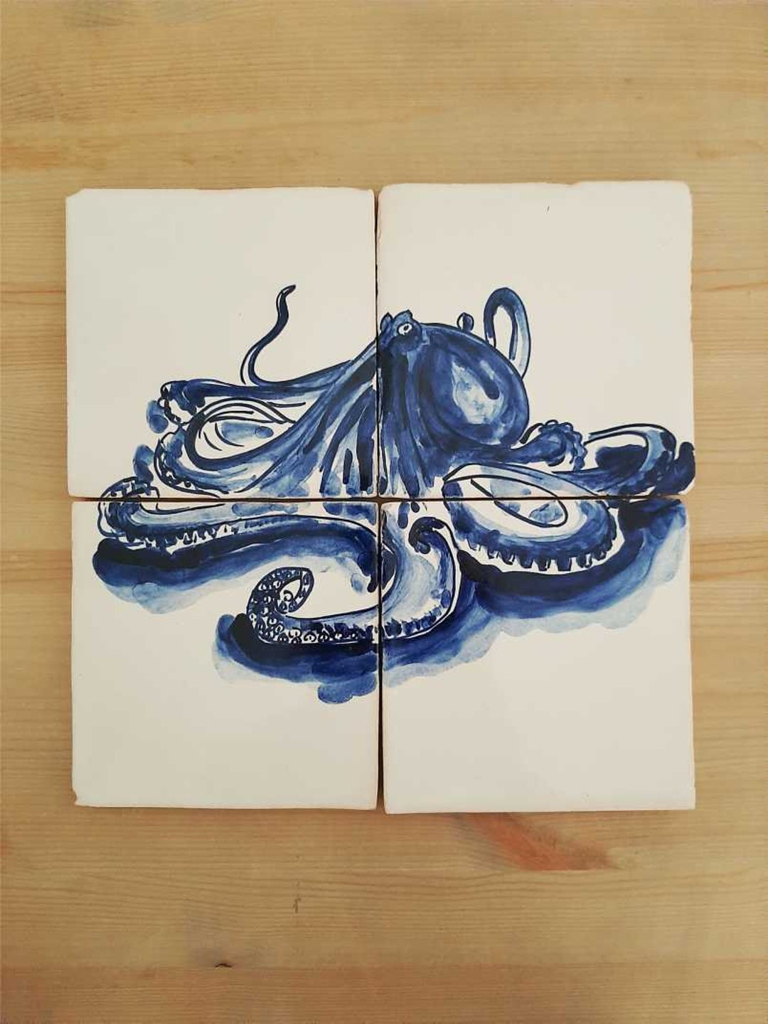 Octopus, Tile Panel, Portuguese Tiles, Decorative Tile Panel, Sea ...