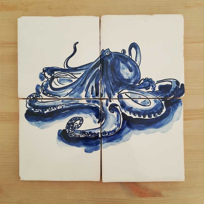Octopus Mural Tile - Etsy