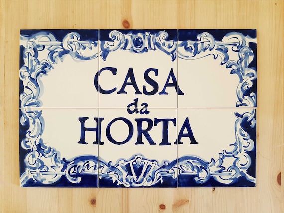 Custom House Address Tile Mural Portuguese Tiles Handpainted - Etsy