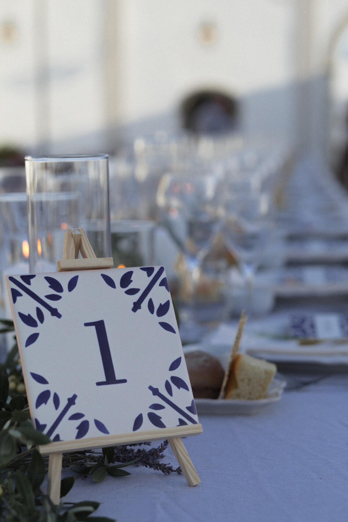 Wedding Table Number, Portuguese Tiles, Handpainted, Blue Tiles Wedding ...