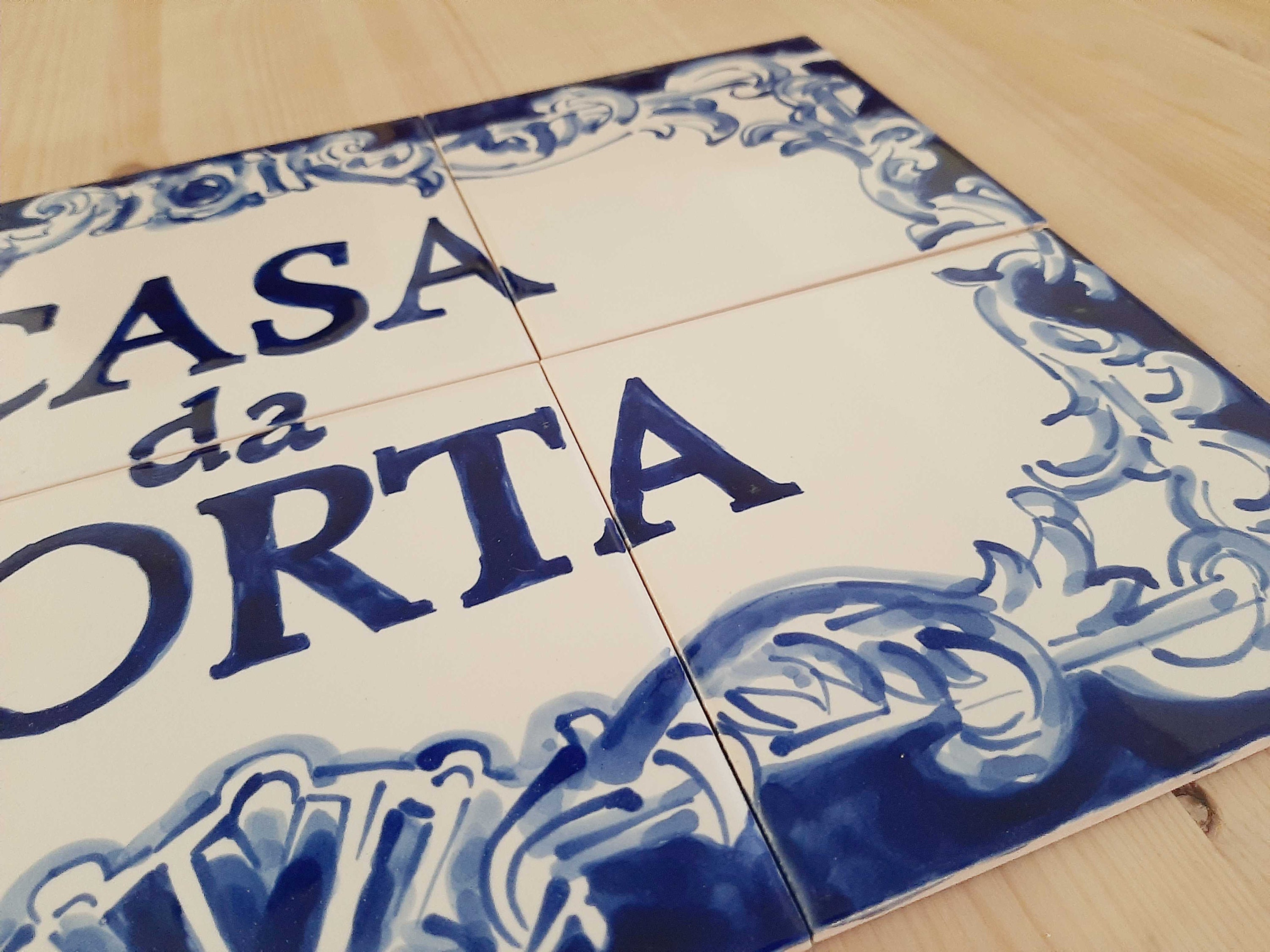 Custom House Address Tile Mural Portuguese Tiles Handpainted | Etsy