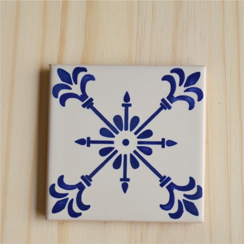 Azulejo, azulejos portugueses, pintados à mão, base para copos em ...