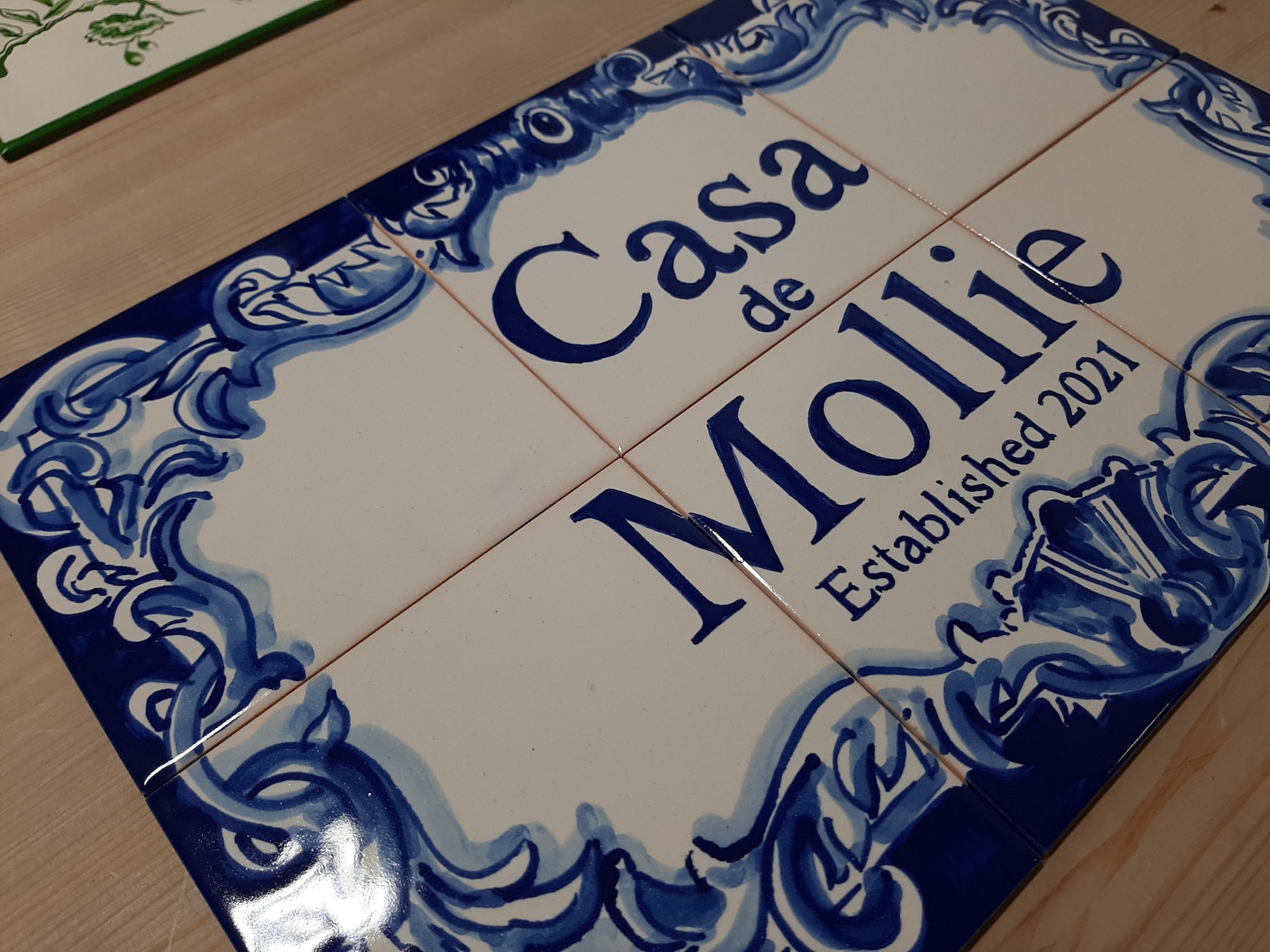 Custom House Address Tile Mural Portuguese Tiles Handpainted - Etsy