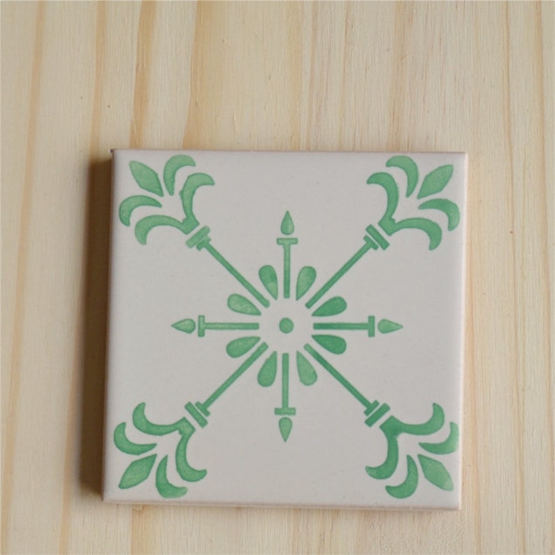 Azulejo, azulejos portugueses, pintados à mão, base para copos em ...