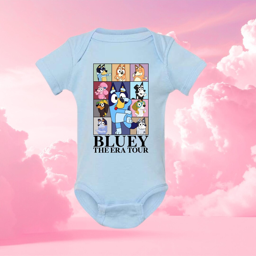 Bluey Era Tour Baby Onesie | Cute Cartoon Dog Infant Bodysuit | Baby ...