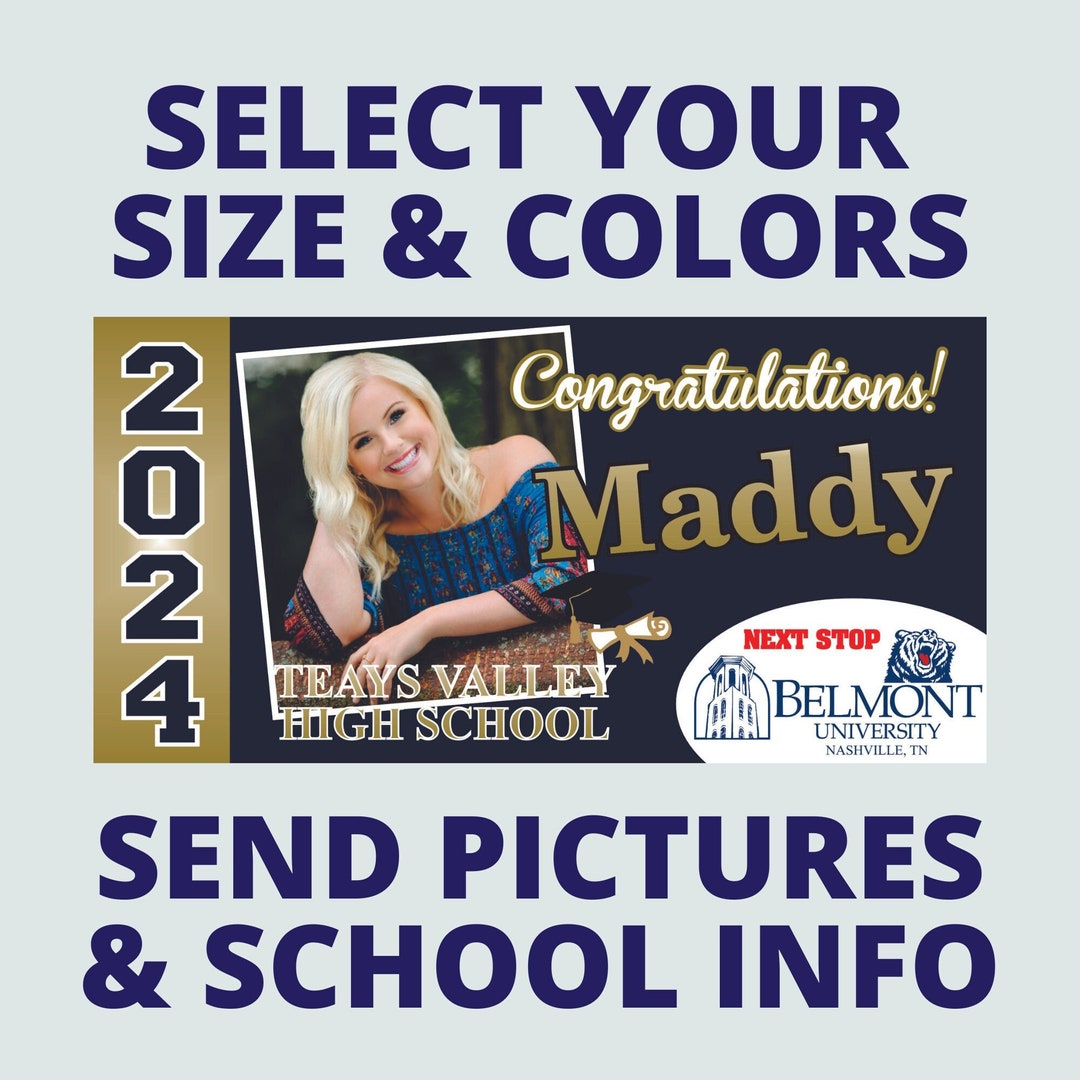 Class of 2025 Personalized Graduation Banner, Custom 2025 Graduation ...