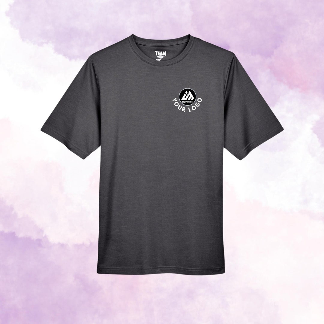 Men's Athletic Heather Soft Performance T-shirt Custom Poly Tee Shirt ...