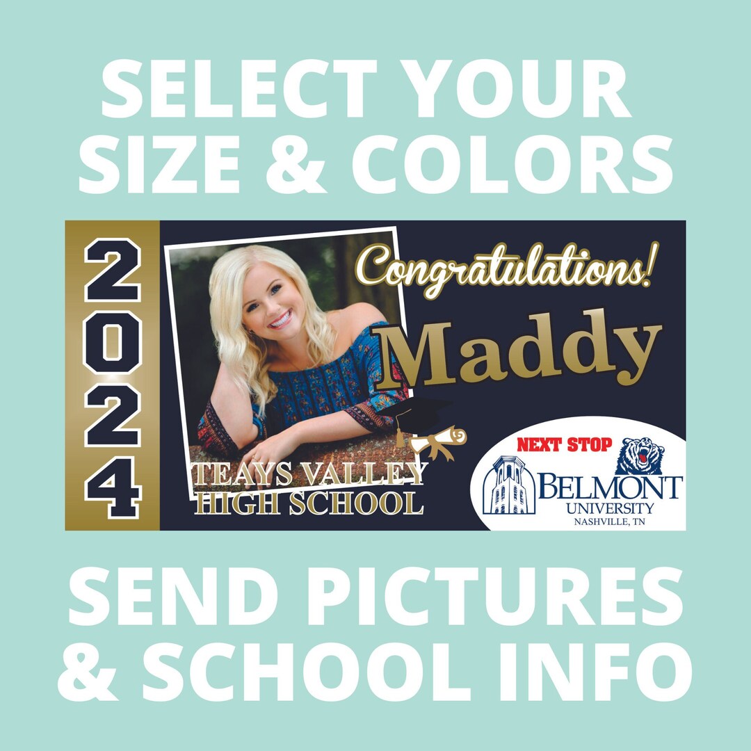 Class of 2025 Custom Graduation Banner, Personalized 2025 Graduation ...