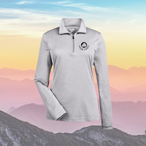 LADIES Custom Quarter Zip Lightweight Heather Quarterzip Performance ...
