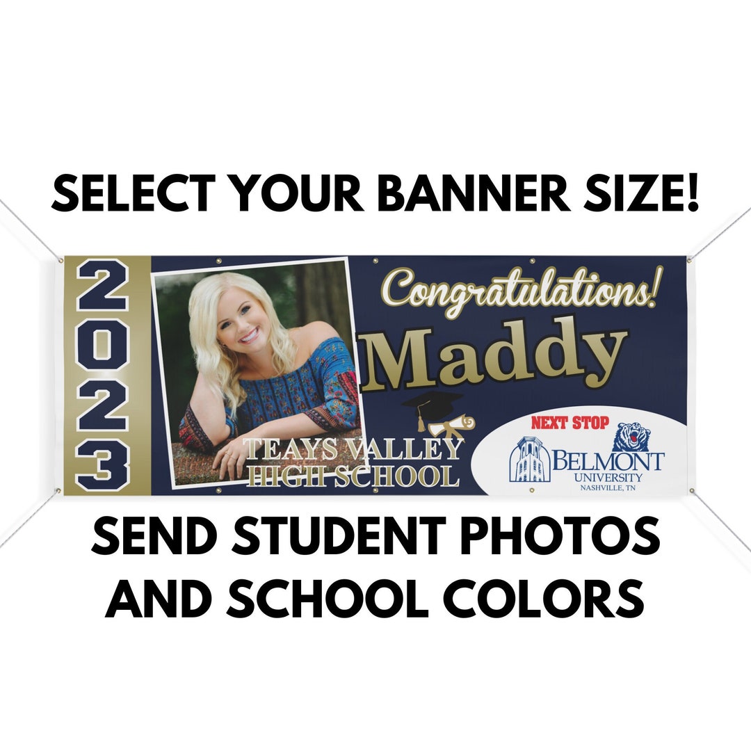 2025 Graduation Decorations Banner, Personalized Class of 2025 ...