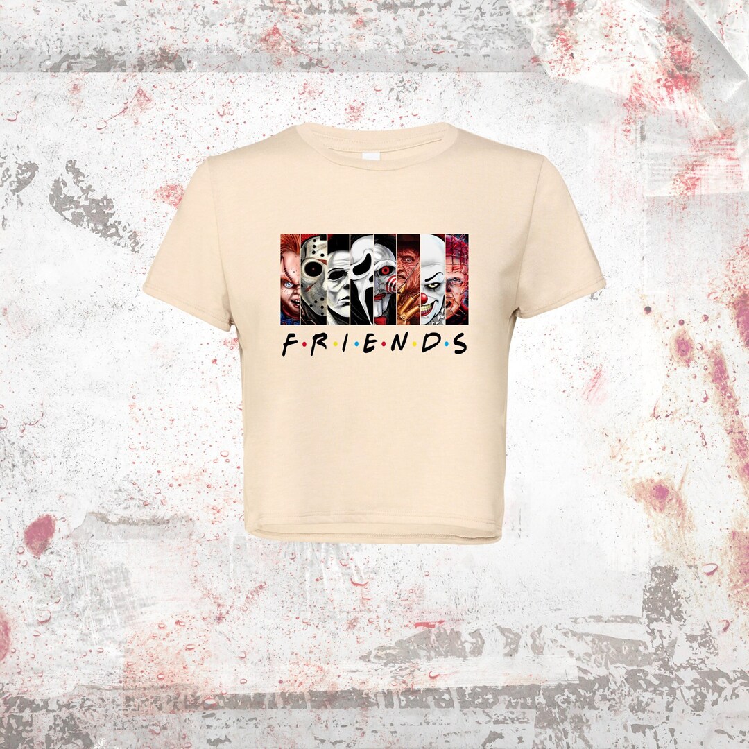 Friends Horror Characters Crop Top, Happy Halloween Halloween Gift ...