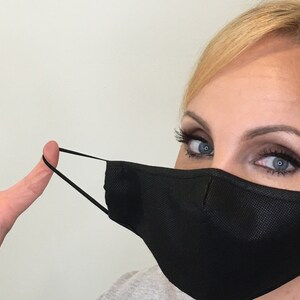 Men's Face Mask Black Face Mask for Men Premium Polypropylene Filter ...