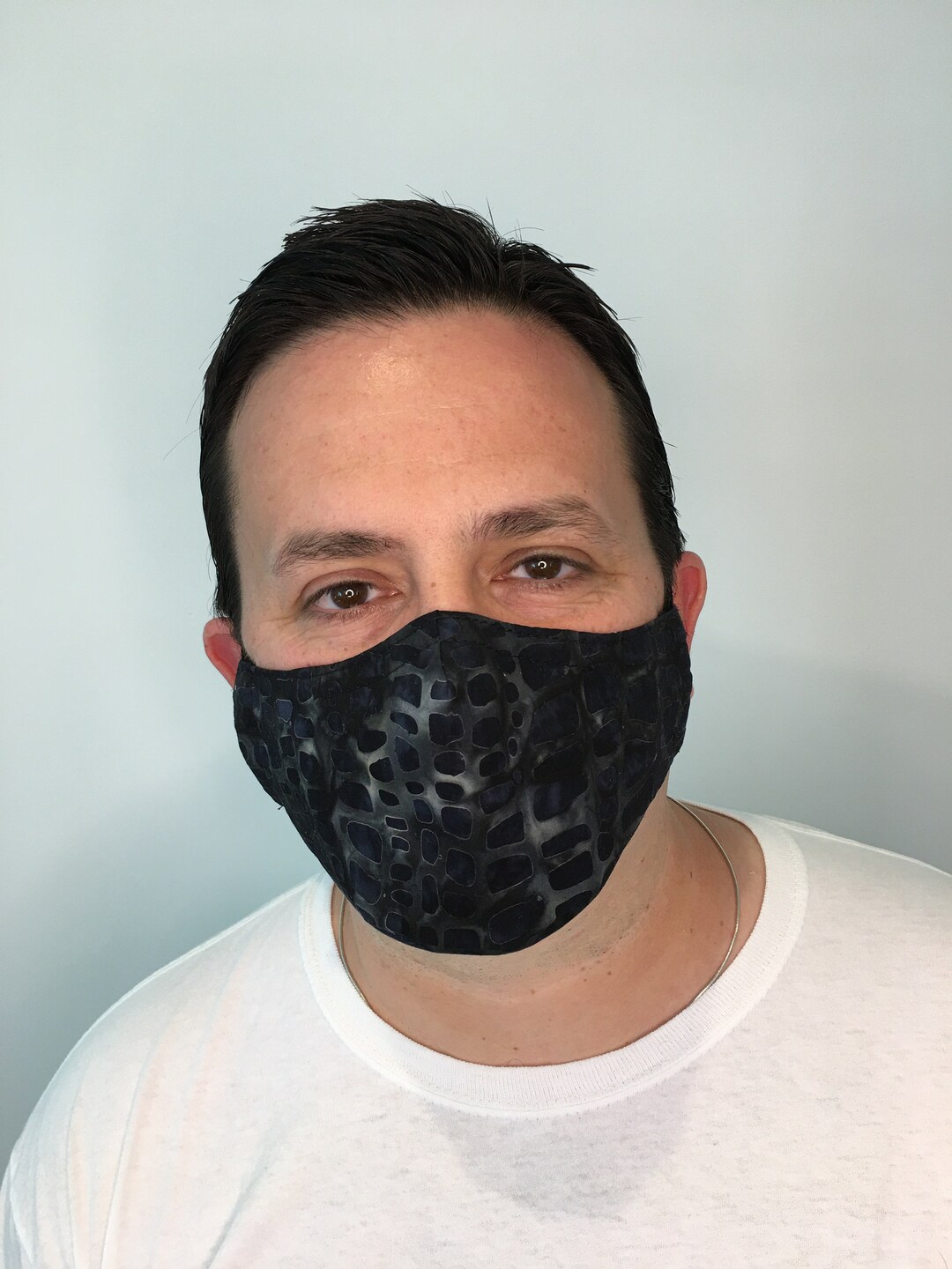Men's Face Mask | Mosaic Charcoal Face Mask for Man | Washable | Filter ...