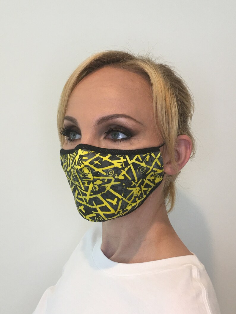 Yellow Face Mask for Women Premium, Great for Halloween Face Mask ...