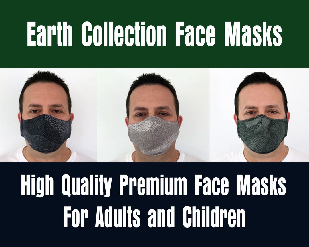 Earth Collection Face Masks for Men, Women, and Children, 3 Layers ...