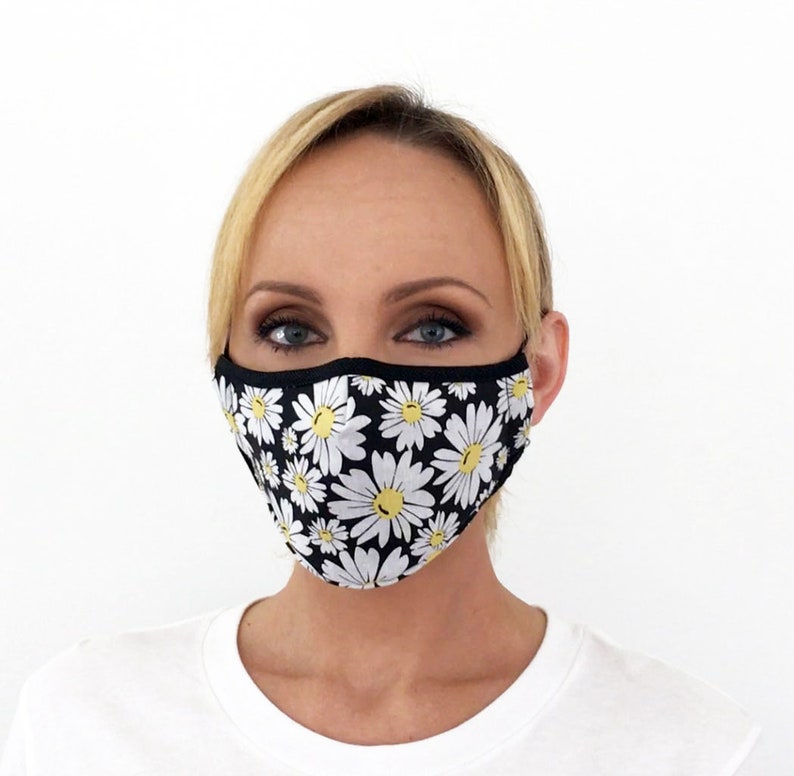Daisy Face Mask for Women Premium | Daisy Flower Face Mask | Daisy ...