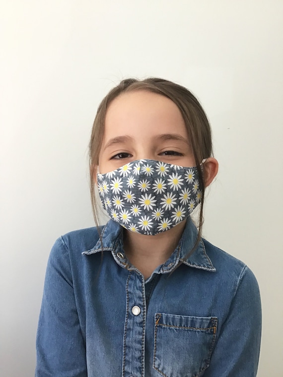 Daisy Kids Face Mask Daisy Flower Face Mask Child Face | Etsy