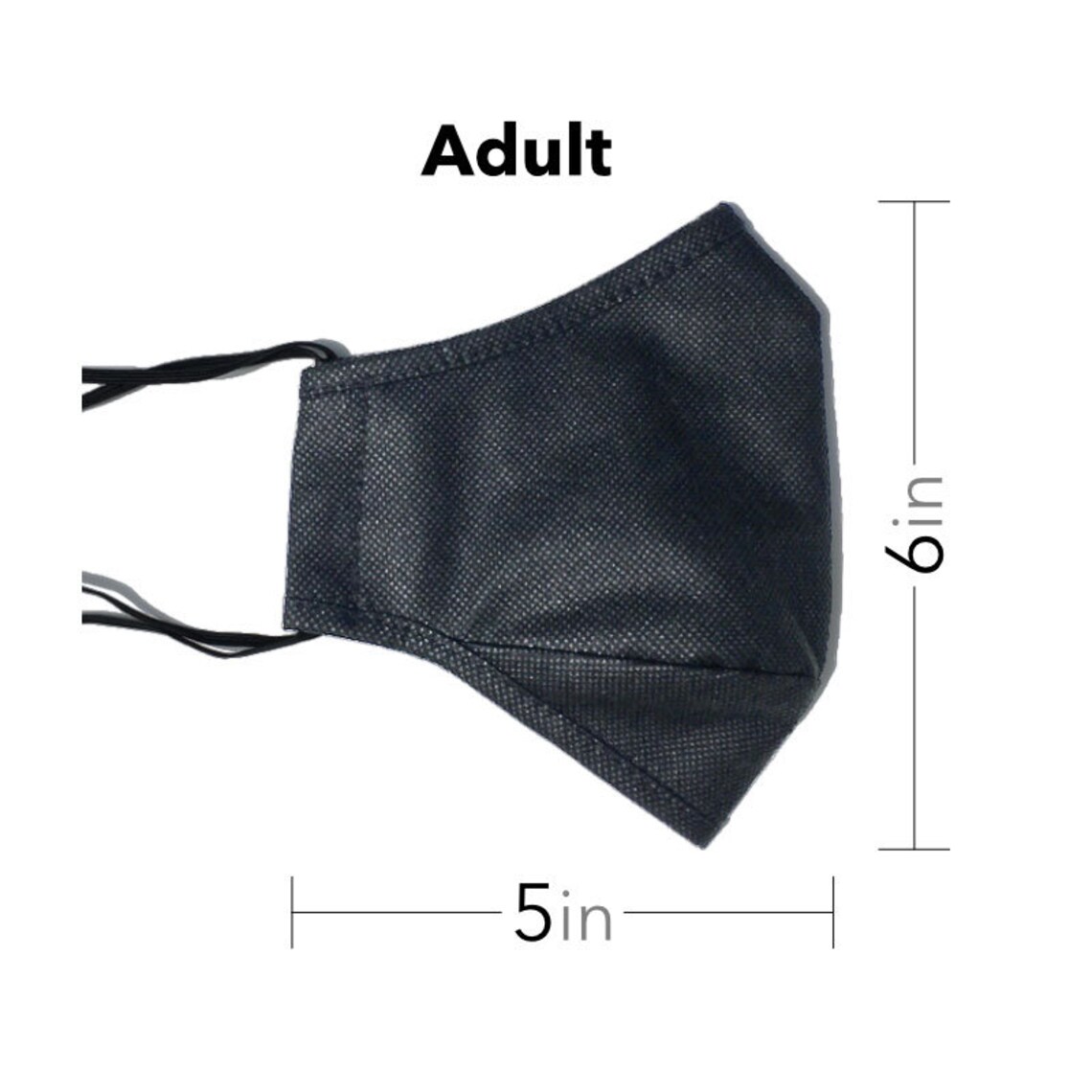 Men's Face Mask Black Face Mask for Man Textured Premium Triple Layer ...