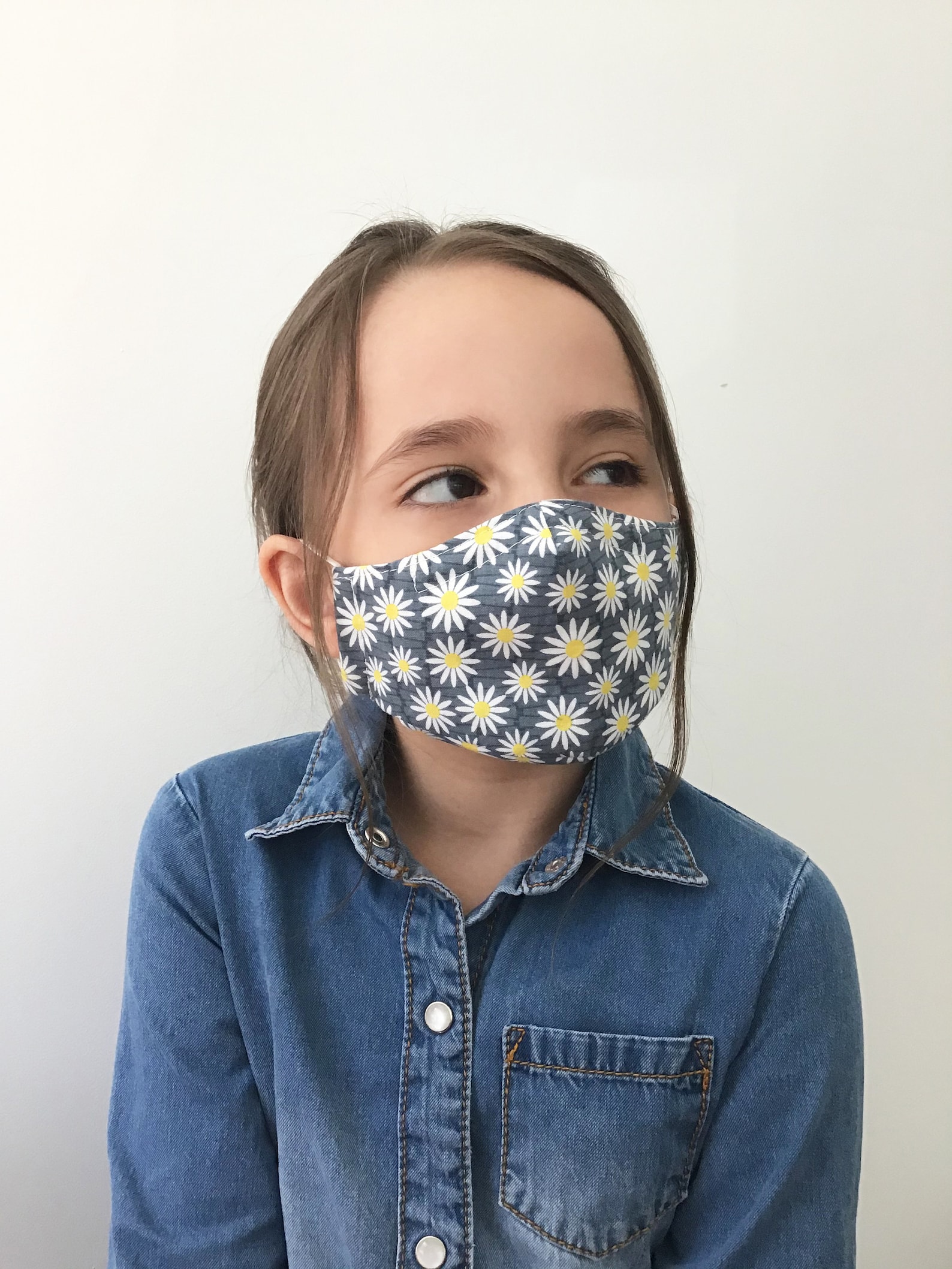 Daisy Kids Face Mask | Daisy Flower Face Mask | Child Face Mask ...