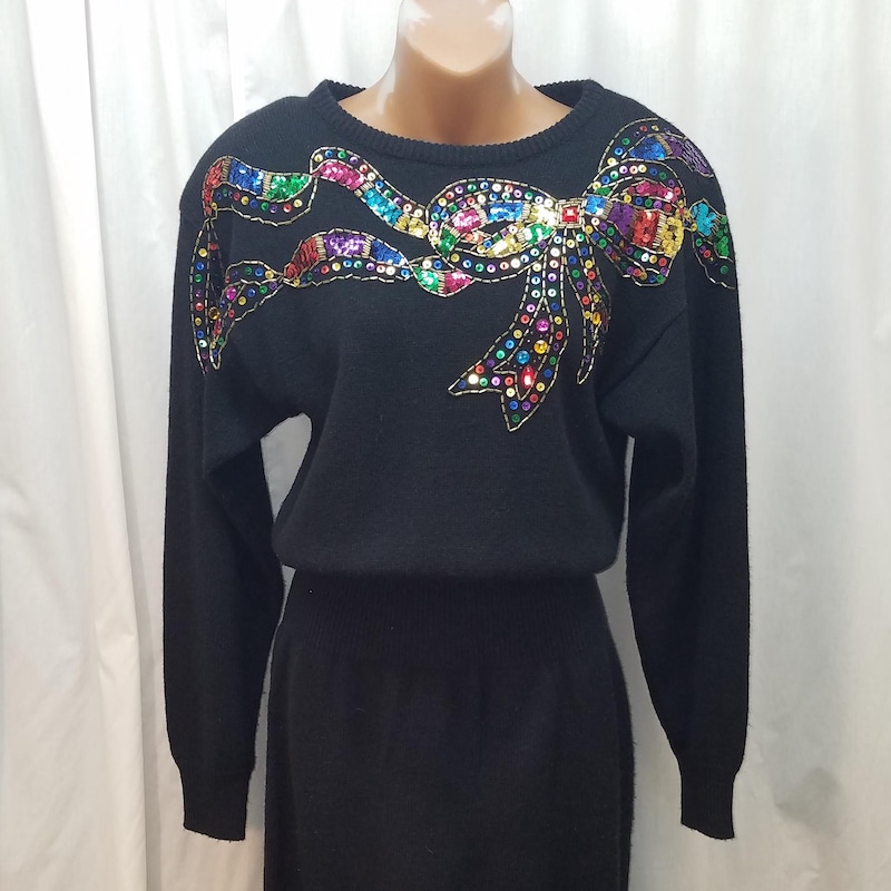80s Bow Dress Xl - Etsy