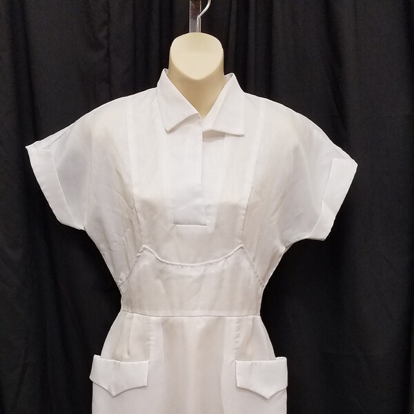 White Nurse Uniform Dress - Etsy