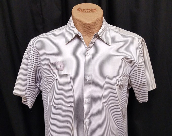 Vintage 1990s Cintas Comfort Work Shirt Workwear Made in USA White W ...
