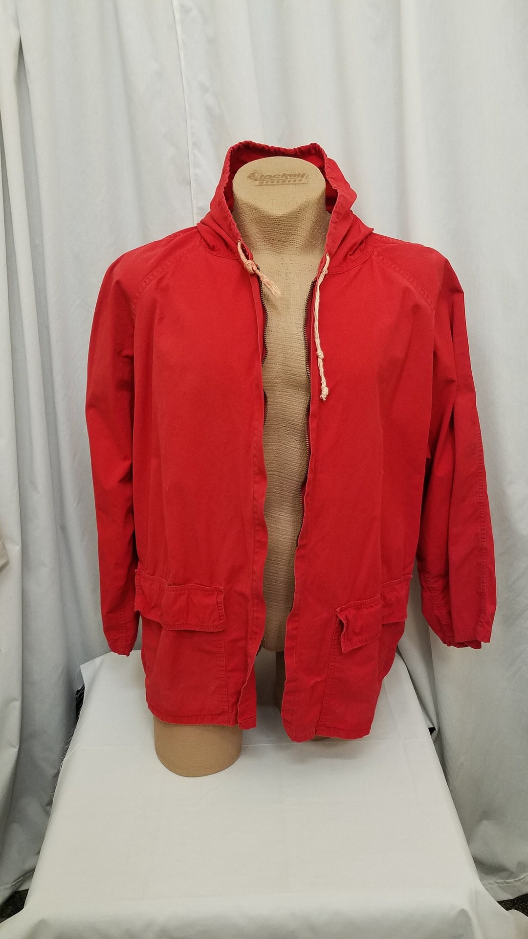 Vtg 1960s Osh Kosh Bgosh Union Made Red Windbreaker Jacket Barn Cargo ...