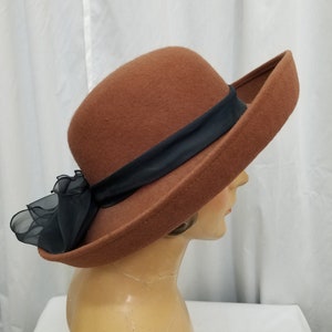 Vintage 1950s Arlin Designer Rust 100% Wool Molded Sophisticated ...