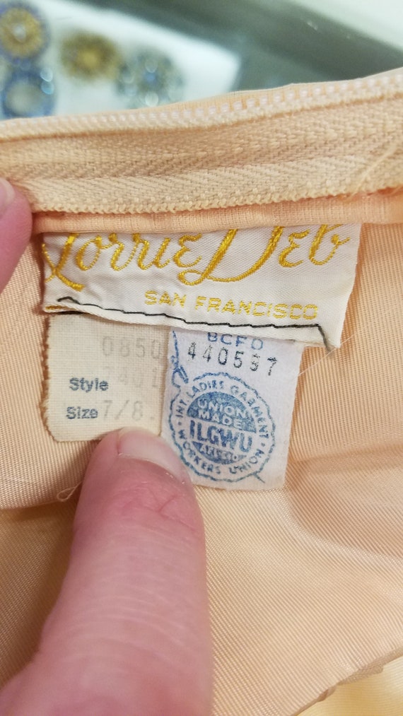 Vintage 1960's Lorrie & Deb San Francisco Peach Sheer… - Gem