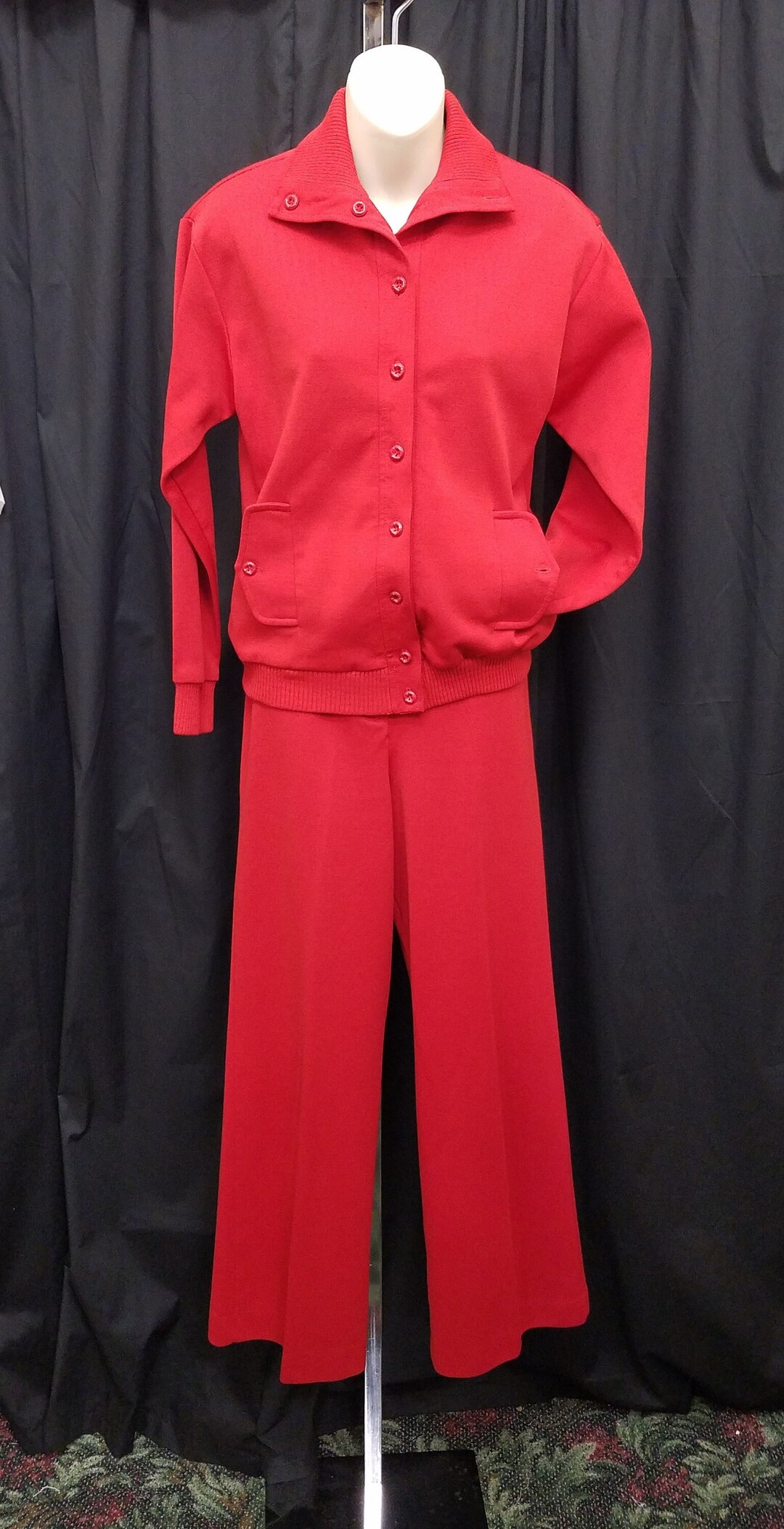 Vintage 60's Koret of California Red Orange Polyester 2 Pc Leisure ...