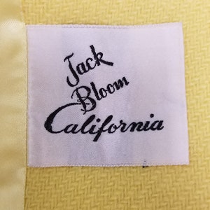Vintage 1950's Jack Bloom California Sunshine Yellow Thick Knitted ...