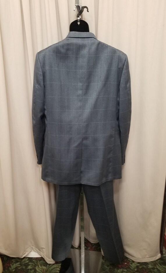 Vintage 70s Sansabelt Jaymar Navy Wool Blend Western … - Gem