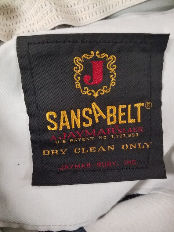 Vintage 70s Sansabelt Jaymar Navy Wool Blend Western … - Gem