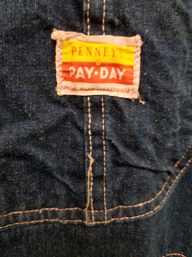 Vintage 1950s JC Penny Pay Day Dark Blue Denim Bib Overalls - Etsy