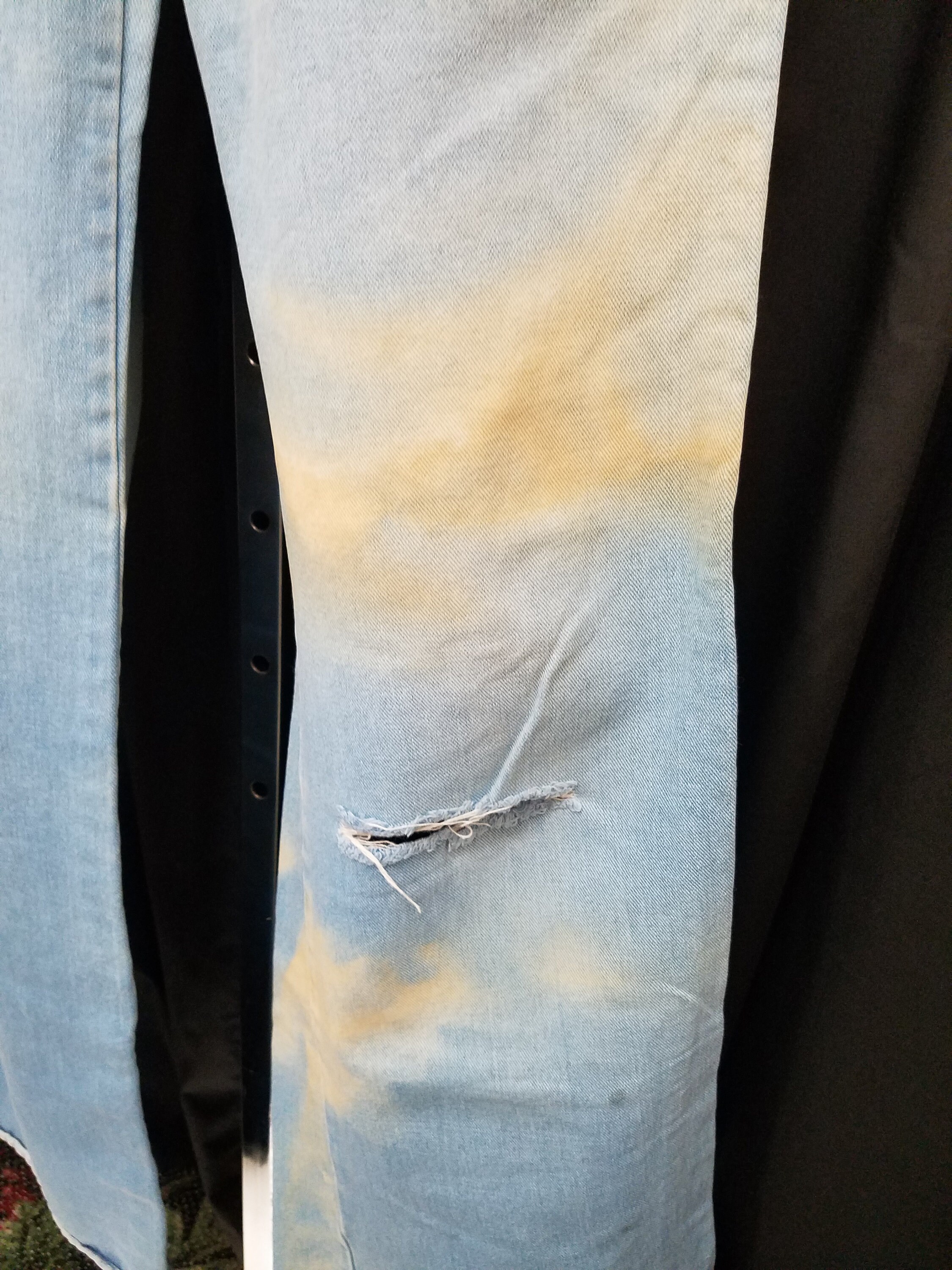Vtg 1970's Disco Jeans Brand Light Wash Distressed Bell Vtg 1970's Disco Jeans Brand Light Wash Distressed Bell