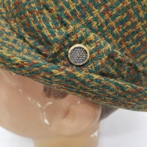 VTG 1970s Quality Hats Men's Smart Thick Wool Green, Gold, Brown Tweed ...