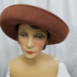 Vintage 1950s Arlin Designer Rust 100% Wool Molded Sophisticated ...