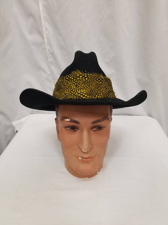 Vtg 1970s Bailey Colt Black 100% Wool Rancher Cowboy … - Gem