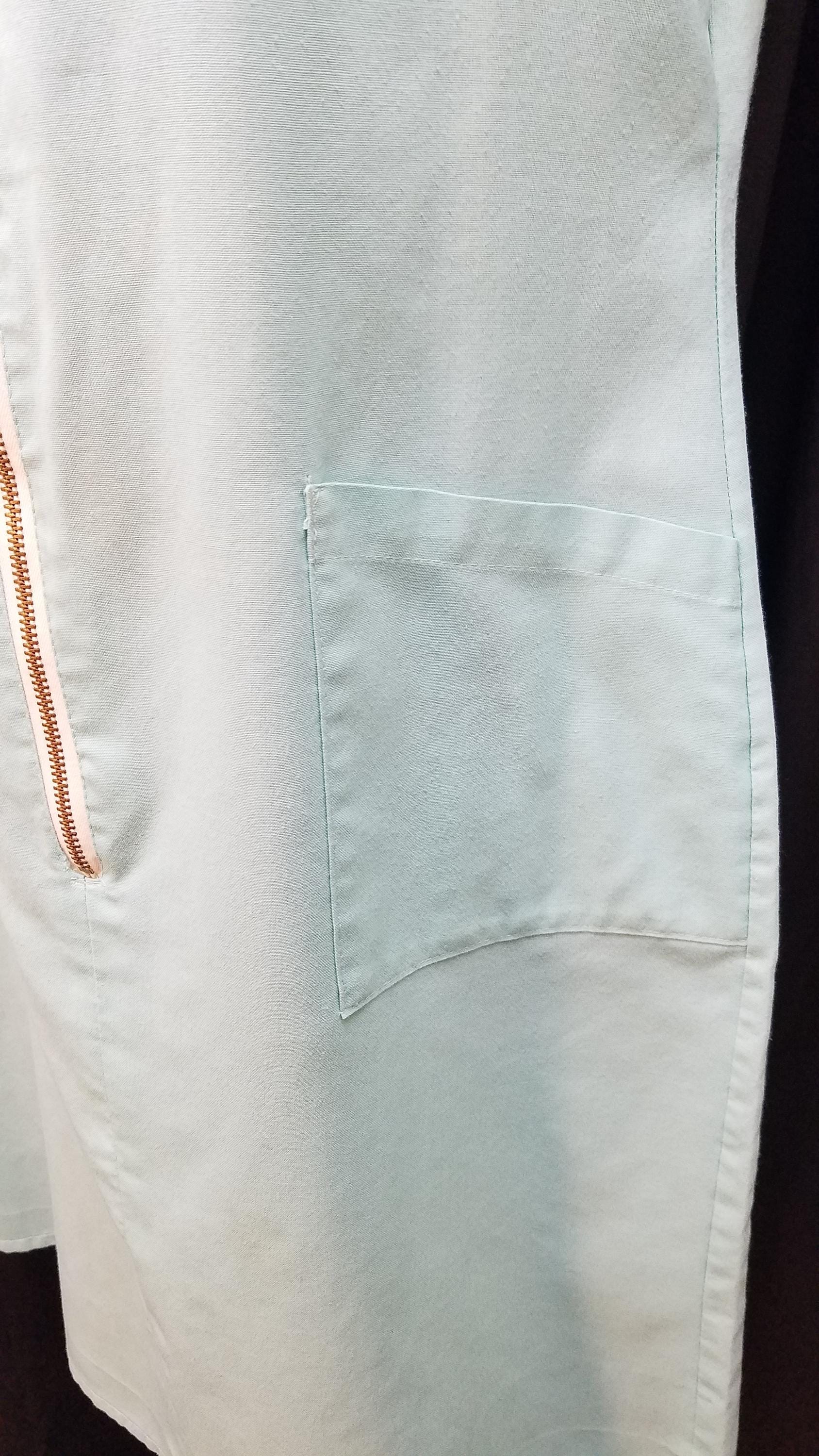 Vintage 1950's Angelica Uniforms Made in USA Light Blue Smock Dress ...