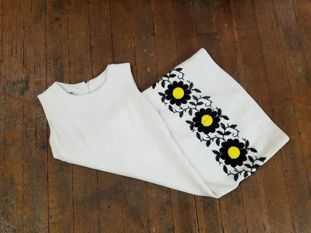 Fun Vtg 60's Miss Ellen of Miami Go-go Mod Shift Minidress Mini Dress ...