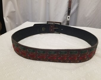 Leather Harness Red Belt - Etsy